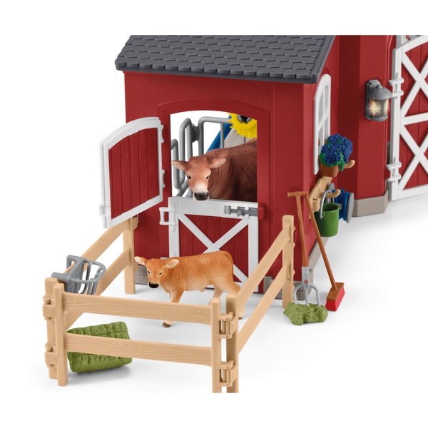 Schleich Red Farm Barn with Animals Playset | Smyths Toys Ireland