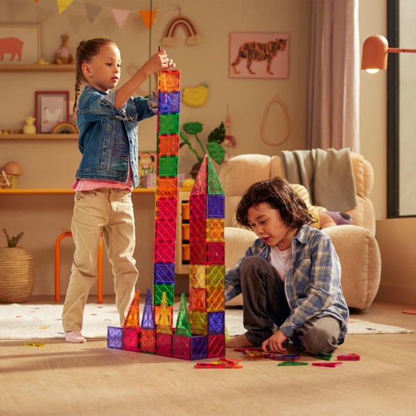 Magnetic Tiles 100-Piece Building Set | Smyths Toys UK
