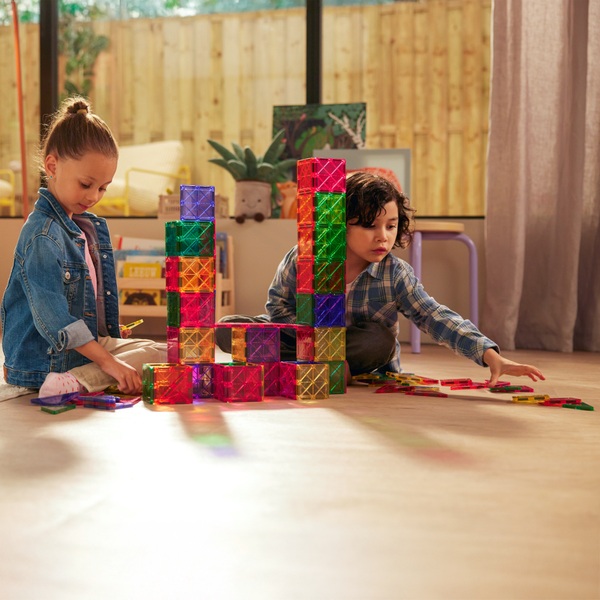 Magnetic Tiles 100-Piece Building Set | Smyths Toys UK