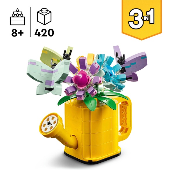 Lego Creator 31149 3 In 1 Flowers In Watering Can Set Smyths Toys Uk
