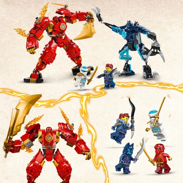 LEGO NINJAGO 71808 Dragons Rising Kai’s Elemental Fire Mech Set ...