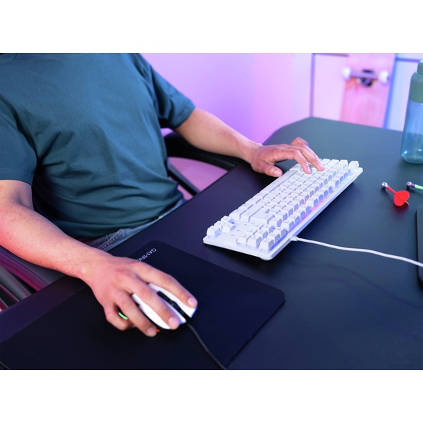 Trust GXT 833W Thado TKL Illuminated Keyboard - White | Smyths Toys UK