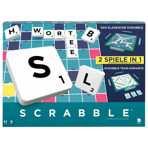 Scrabble Spiel Original und Scrabble Together 2-in-1 Brettspiel Set ...