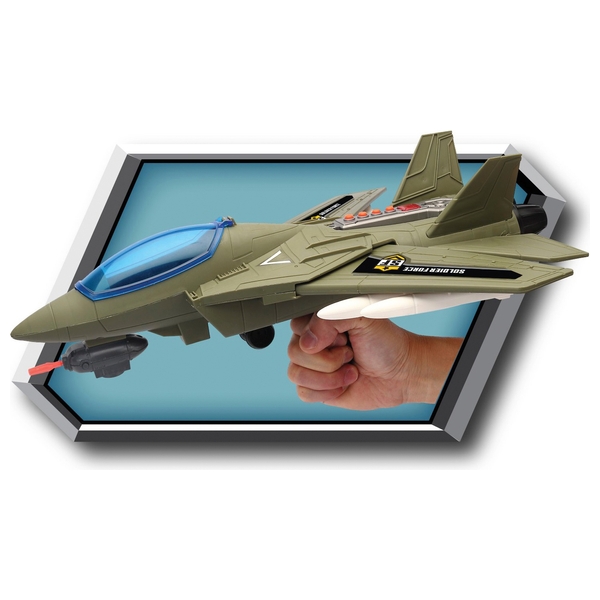 Soldier Force Playset Stealth Battle Wing Jet with Lights and Sounds ...