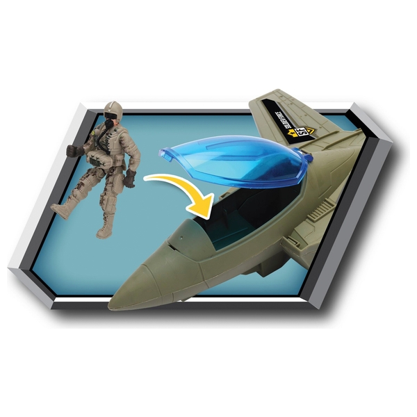 Soldier Force Playset Stealth Battle Wing Jet with Lights and Sounds ...