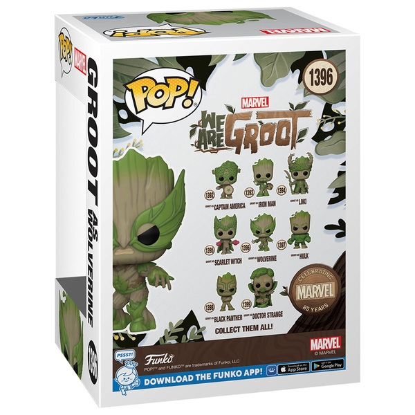 POP! Vinyl 1396: Marvel We Are Groot Groot as Wolverine | Smyths Toys UK