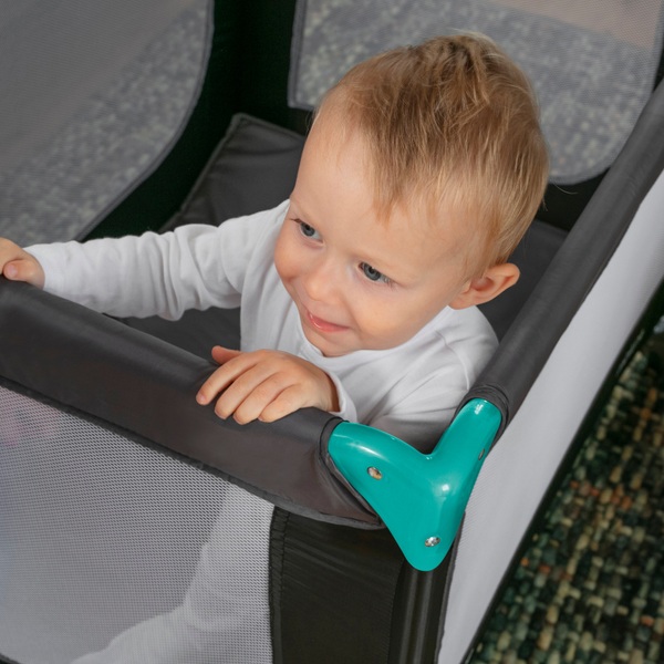 miniuno SnoozeLite Travel Cot Dark Aqua | Smyths Toys UK