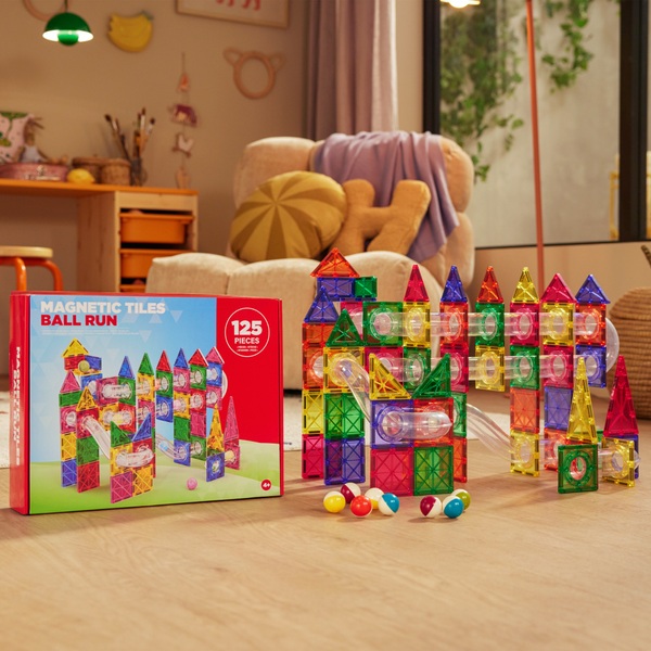 Magnetic Tiles Marble Ball Run 125 Piece Set | Smyths Toys UK