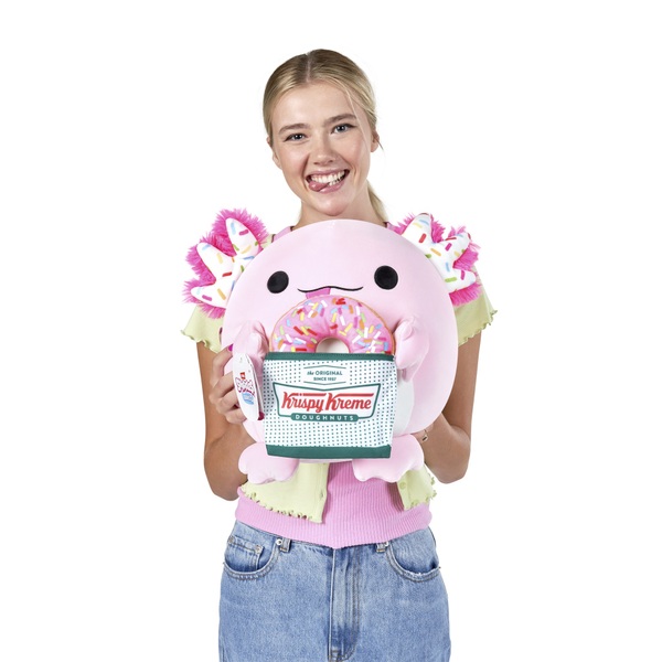 Snackles by ZURU Plush Axolotl with Krispy Kreme Donut 35cm | Smyths ...