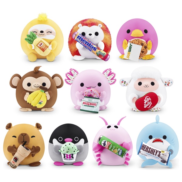 Snackles by ZURU Plush Axolotl with Krispy Kreme Donut 35cm | Smyths ...