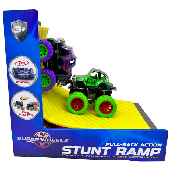 Super Wheelz Pull-Back Monster Truck Stunt Ramp Set | Smyths Toys UK