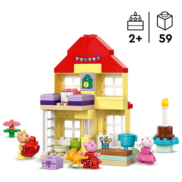 LEGO DUPLO 10433 Peppa Pig Birthday House Set | Smyths Toys UK