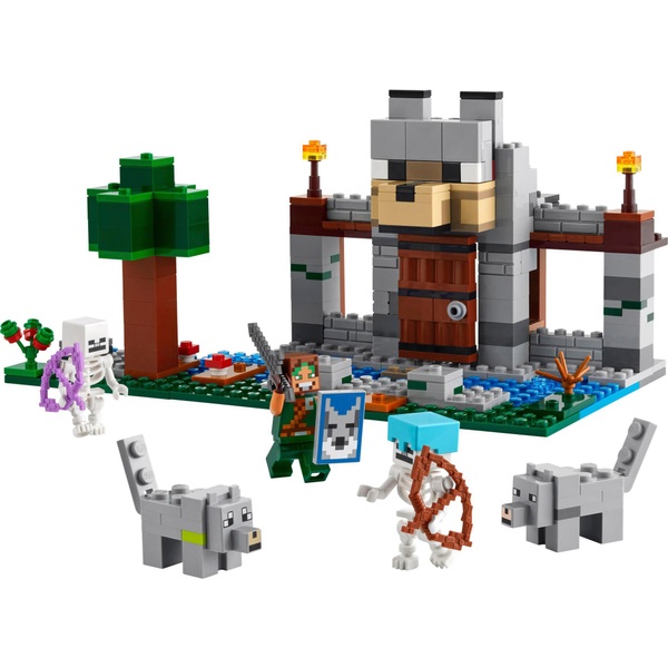 LEGO Minecraft 21261 World The Wolf Stronghold Set | Smyths Toys UK