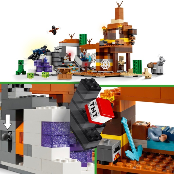 LEGO Minecraft 21263 World The Badlands Mineshaft Set | Smyths Toys UK