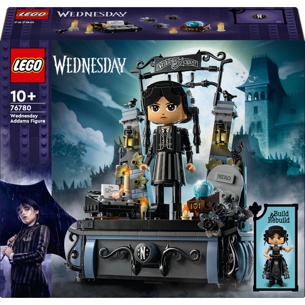LEGO Wednesday Addams 76780 Wednesday Figure and Nevermore Academy Gate ...