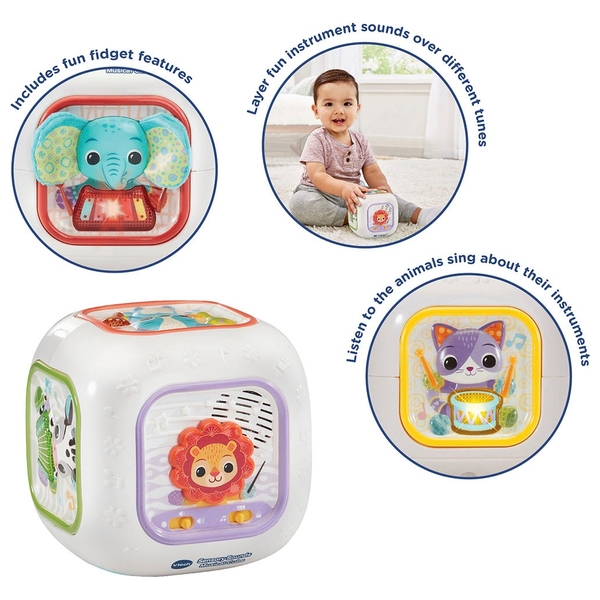 VTech Sensory Sounds Musical Cube | Smyths Toys UK