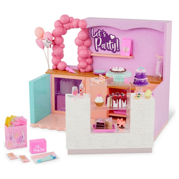 Our Generation Birthday Party Shop and Accessories Playset | Smyths ...