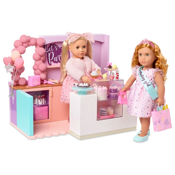 Our Generation Birthday Party Shop and Accessories Playset | Smyths Toys UK