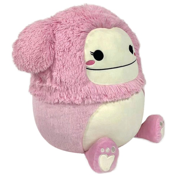 Original Squishmallows Fuzz-A-Mallows Plush Brina the Pink Bigfoot 50cm ...