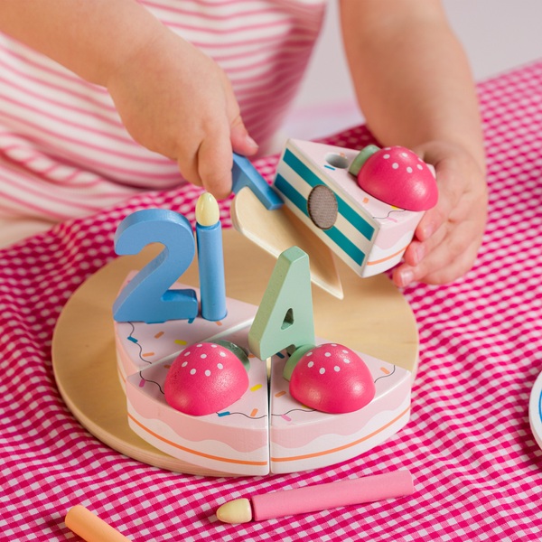 Kitchen Corner Wooden Birthday Cake with Strawberries | Smyths Toys UK