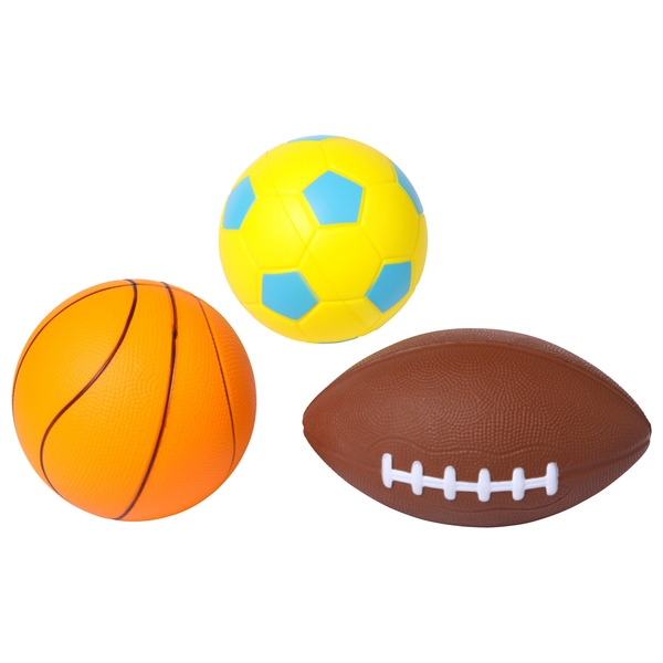 Soft Foam Sports Balls 3 Pack Assortment | Smyths Toys UK
