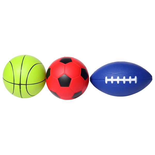 Soft Foam Sports Balls 3 Pack Assortment | Smyths Toys UK