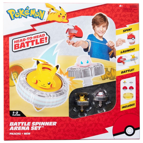 Pokémon Battle Spinner Arena Set with Pikachu and Mew Spinners | Smyths ...