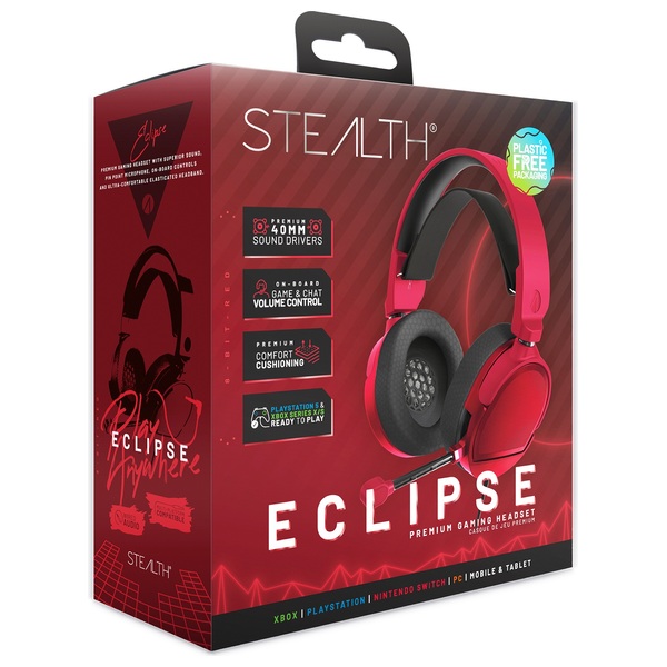 Stealth Eclipse Multi-Format Gaming Headset - Red | Smyths Toys UK