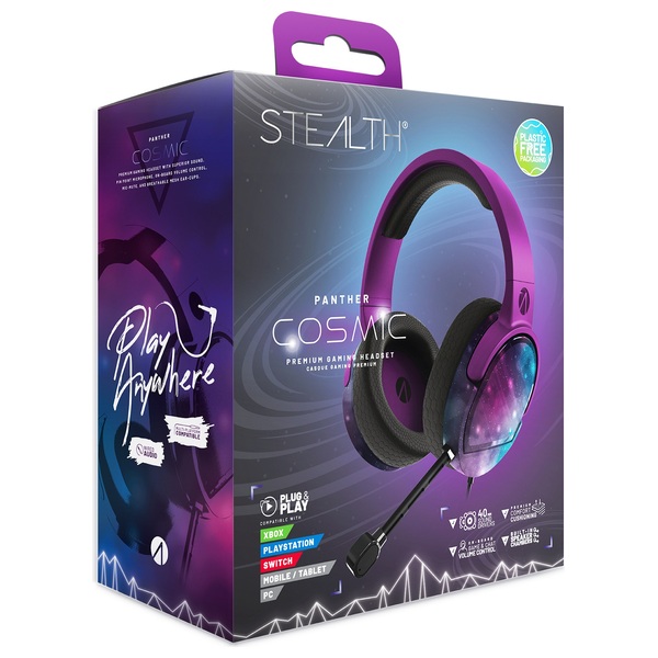 Stealth Panther Multi-Format Gaming Headset - Cosmic Purple | Smyths ...