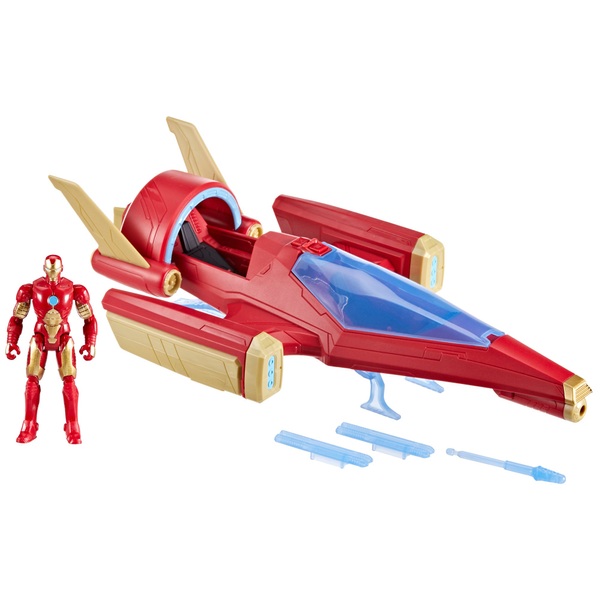 Marvel Avengers Iron Man Repulsor Blast Battle Jet Set | Smyths Toys ...