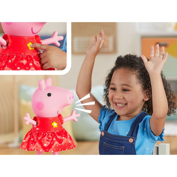 Peppa Pig Interactive Doll Peppa's Muddy Puddles Party | Smyths Toys UK