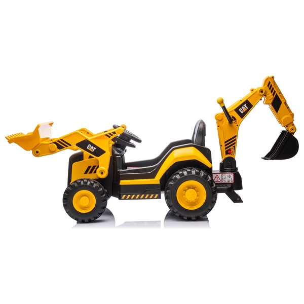 CAT Backhoe Tractor 12V Electric Ride On | Smyths Toys UK