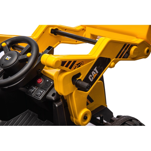 CAT Backhoe Tractor 12V Electric Ride On | Smyths Toys UK