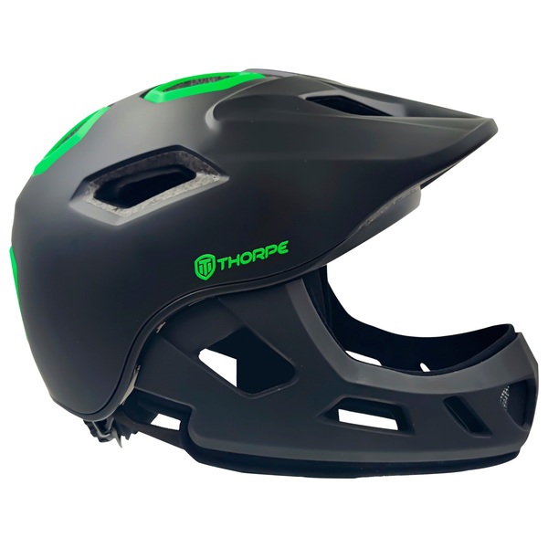 Thorpe Full-Face Mountain Bike Helmet Green Size 52 - 56cm | Smyths Toys Ireland