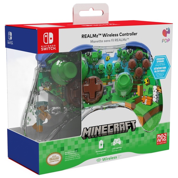 PDP Nintendo Switch REALMz Wireless Controller Minecraft Forest Biome ...