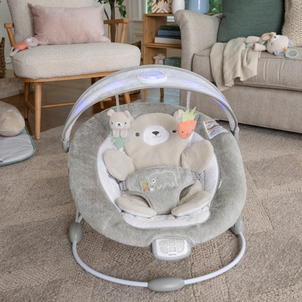 Ingenuity InLighten Baby Bouncer Seat Nate the Little Bear | Smyths ...