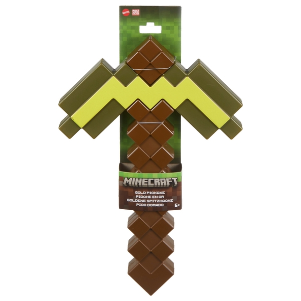 Minecraft Golden Pickaxe Toy 35cm | Smyths Toys Ireland