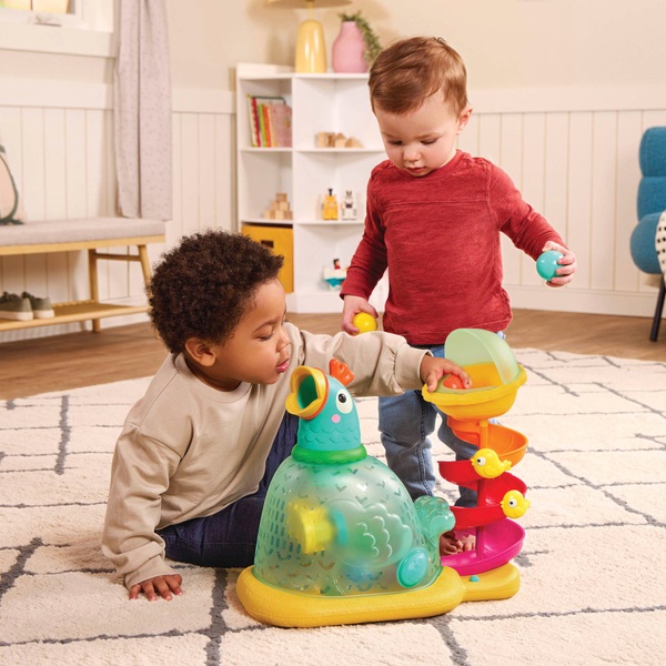 Battat Pop-A-Doodle-Doo Musical Chicken Ball Popper | Smyths Toys UK