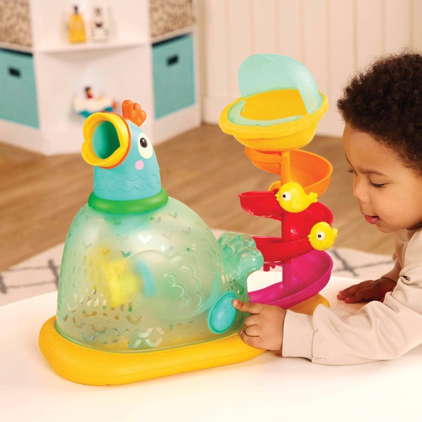 Battat Pop-A-Doodle-Doo Musical Chicken Ball Popper | Smyths Toys UK