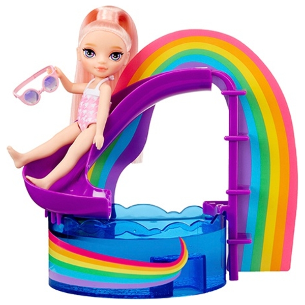 Rainbow High Playset High Pool Day with Littles Doll Blush | Smyths ...