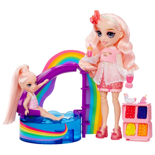 Rainbow High Playset High Pool Day with Littles Doll Blush | Smyths ...