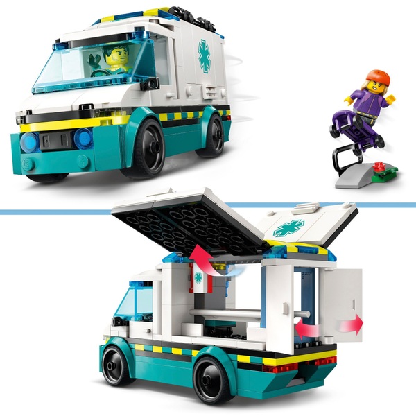 LEGO City 60451 Emergency Ambulance Set | Smyths Toys UK