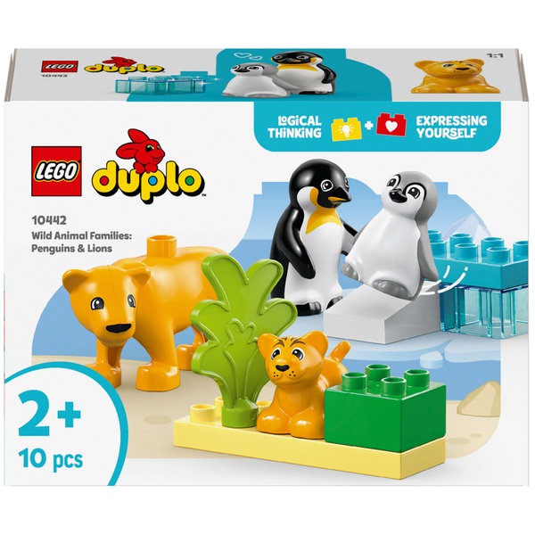 LEGO DUPLO 10442 Wildtier-Familien: Pinguine und Löwen | Smyths Toys ...