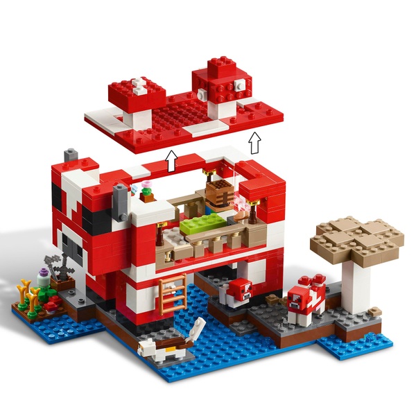 LEGO Minecraft 21270 The Mooshroom House Set | Smyths Toys UK