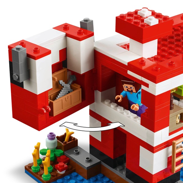 LEGO Minecraft 21270 The Mooshroom House Set | Smyths Toys UK