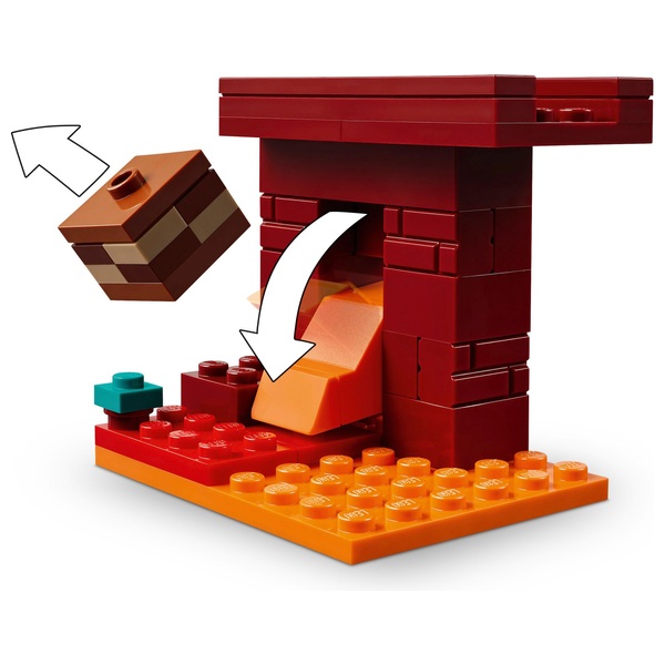 LEGO Minecraft 21266 The Nether Lava Battle Set | Smyths Toys UK
