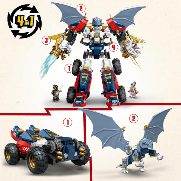 LEGO NINJAGO 71834 Zane's Ultra Combiner Mech Set | Smyths Toys UK