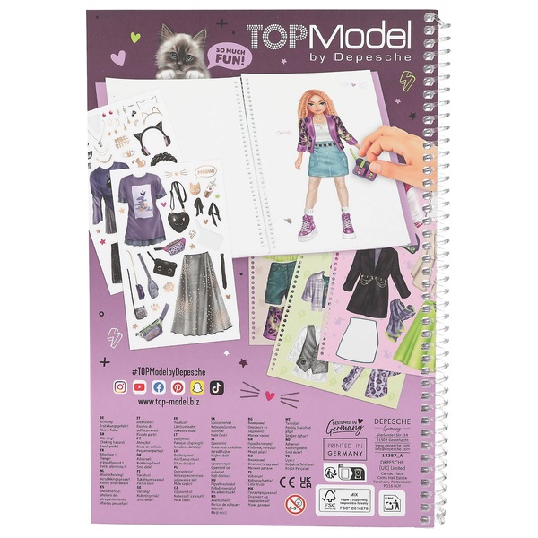 TOPModel Sticker Book Dress Me Up Rebel | Smyths Toys Ireland