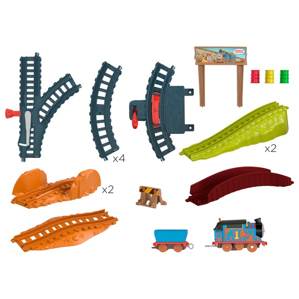 Thomas & Friends Motorised Muddy Adventure Train Track Set | Smyths Toys UK