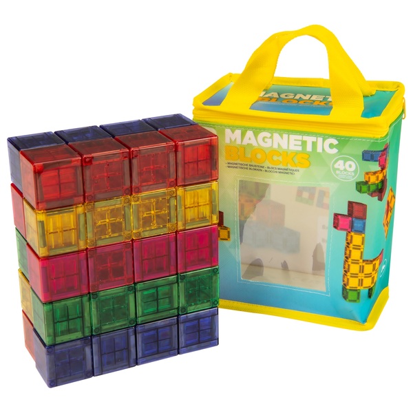 Magnetic Blocks 40 Piece Building Set Smyths Toys UK